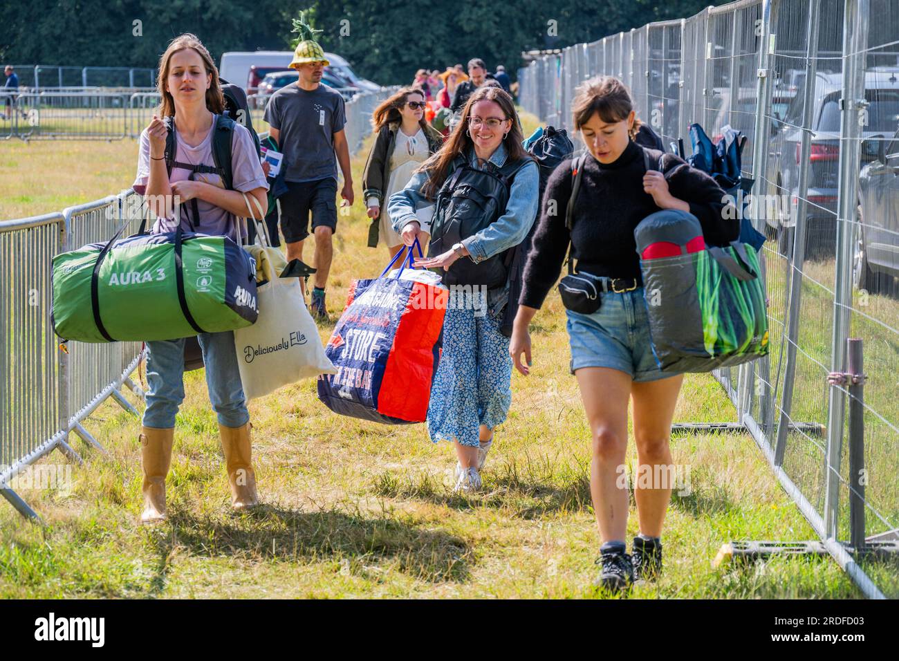Henham Park, Suffolk, UK. 21st July, 2023. Day visitors and campers ...
