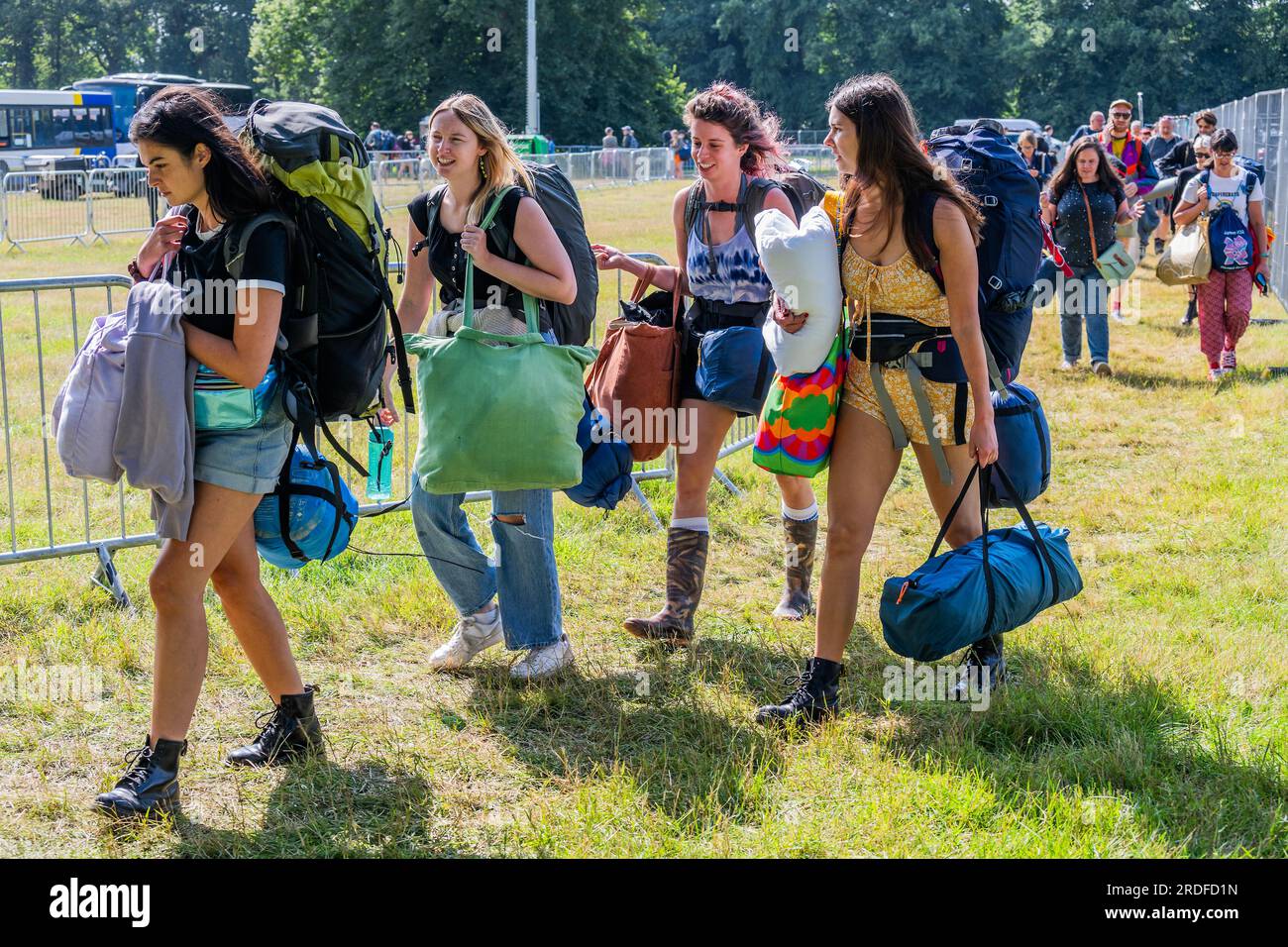 Henham Park, Suffolk, UK. 21st July, 2023. Day visitors and campers ...