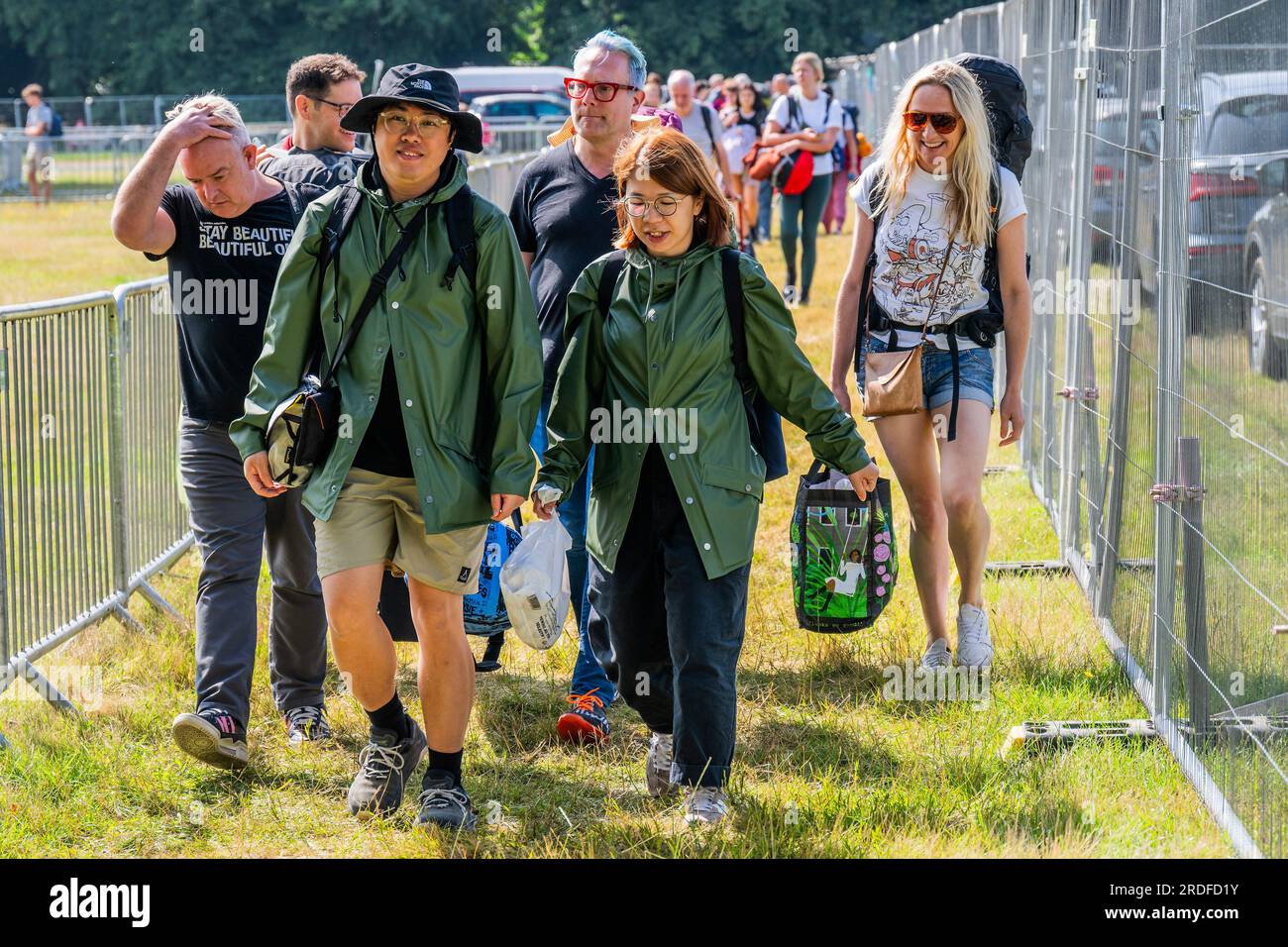 Henham Park, Suffolk, UK. 21st July, 2023. Day visitors and campers ...