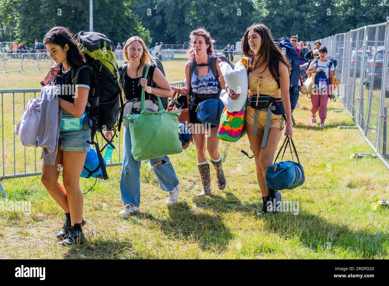 Henham Park, Suffolk, UK. 21st July, 2023. Day visitors and campers ...