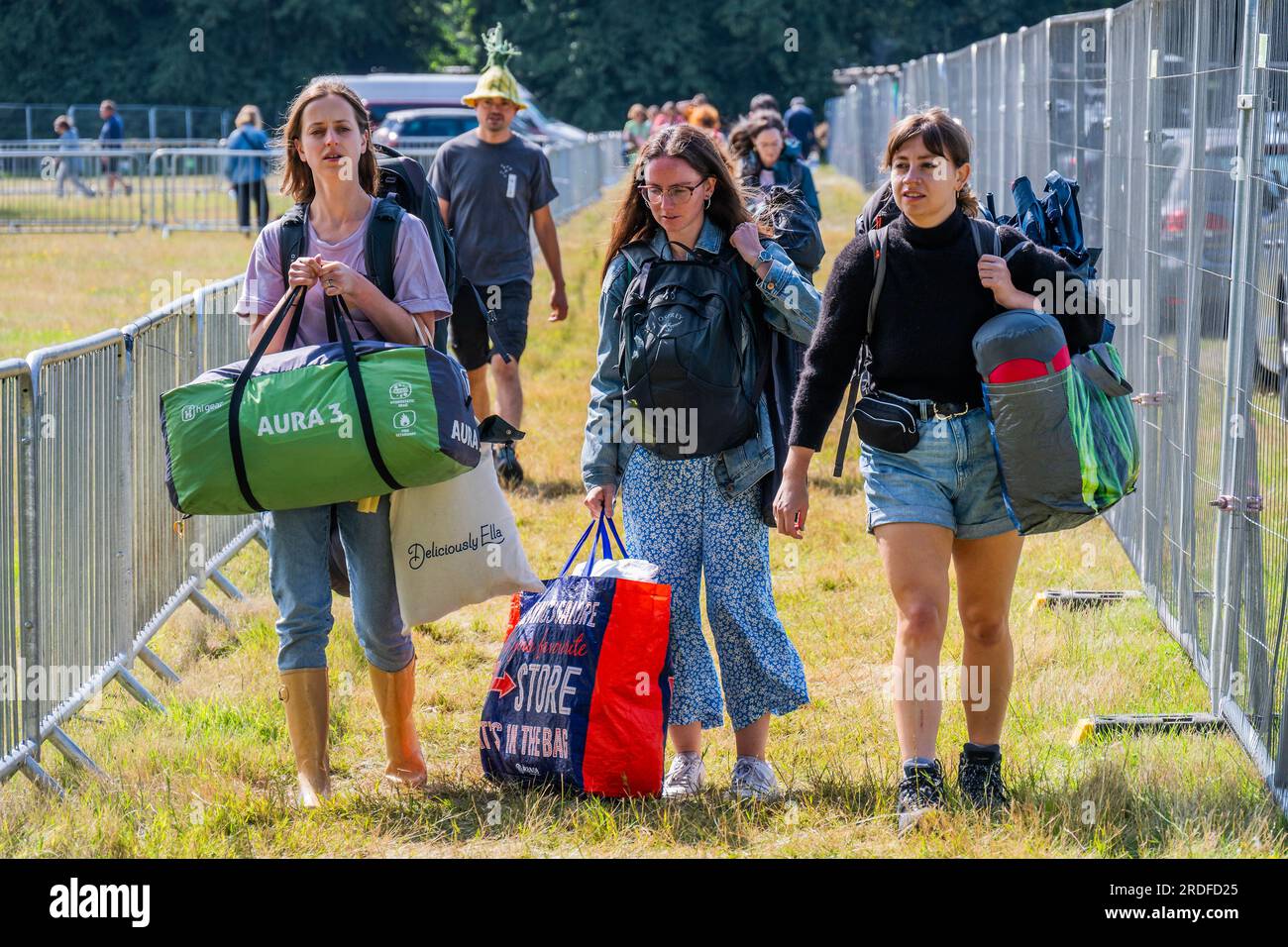 Henham Park, Suffolk, UK. 21st July, 2023. Day visitors and campers ...