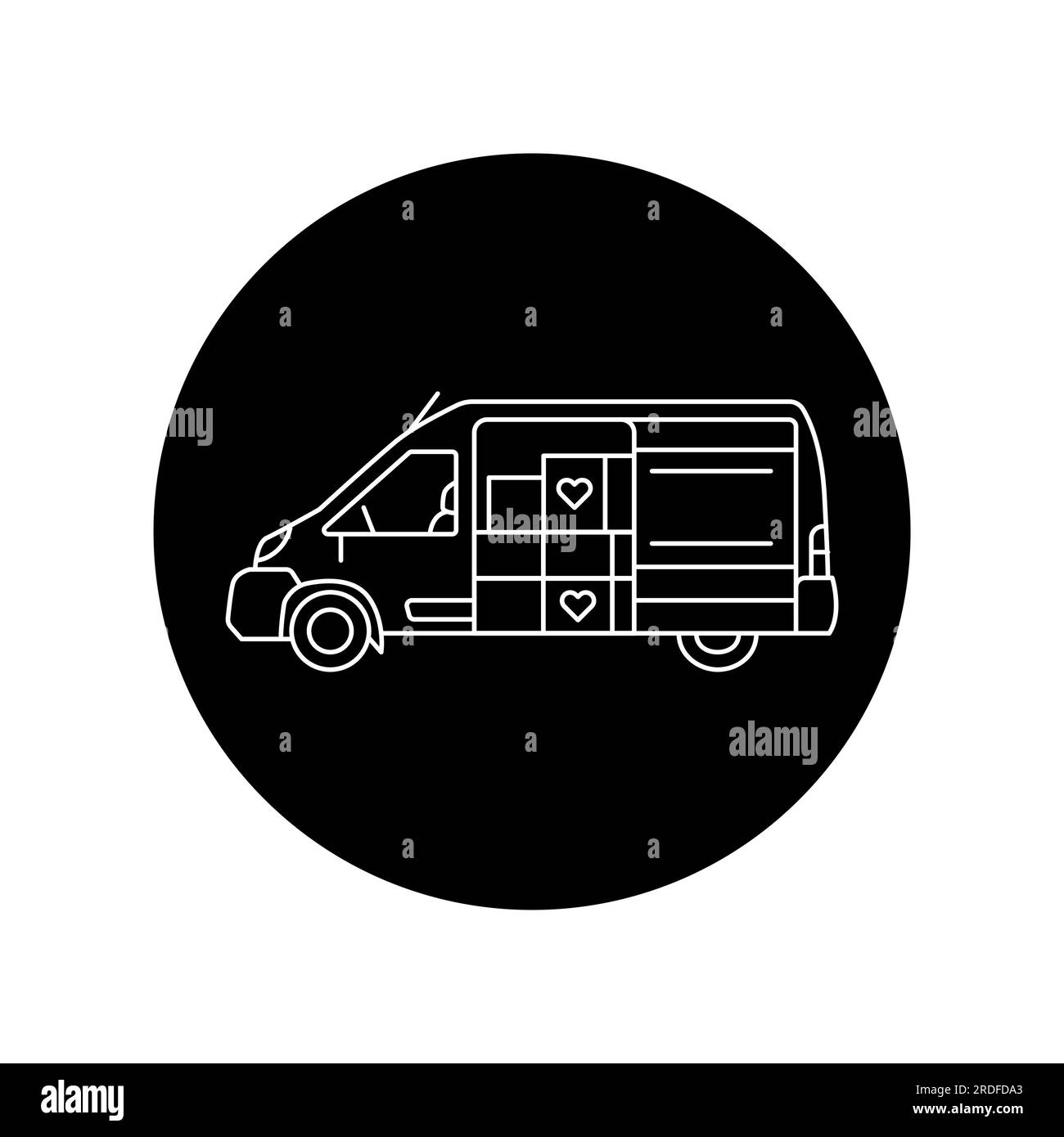 Humanitarian aid black line icon. Pictogram for web page, mobile app ...