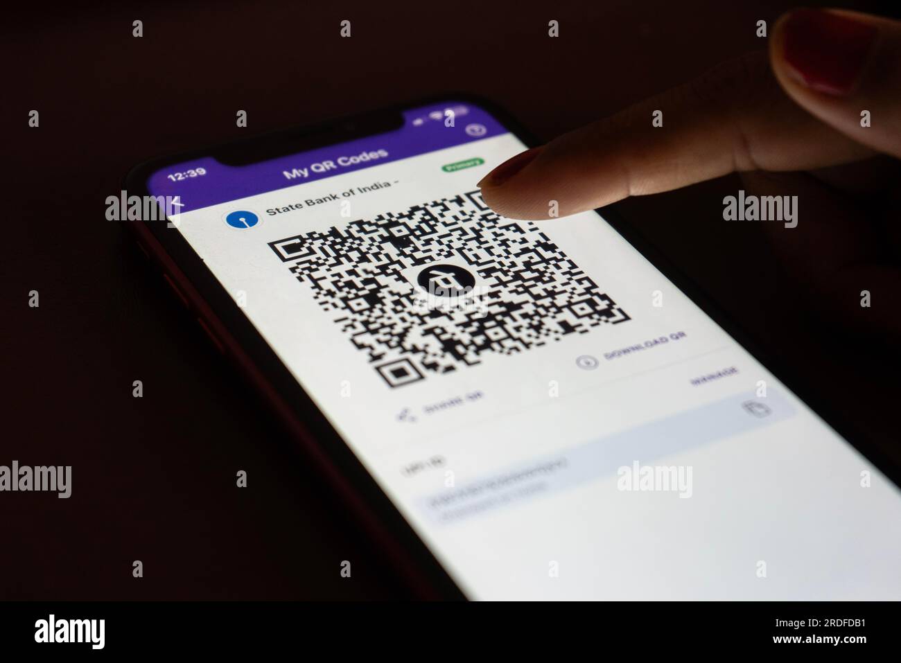 In this photo illustration, the PhonePe QR code, is seen displayed on ...