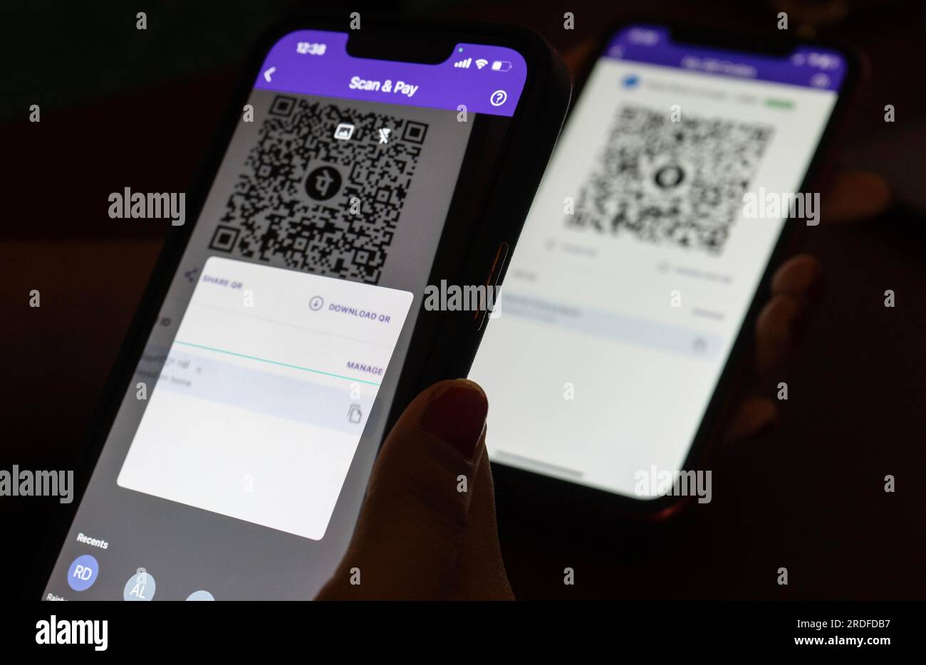 In this photo illustration, the PhonePe QR code, is seen displayed on ...