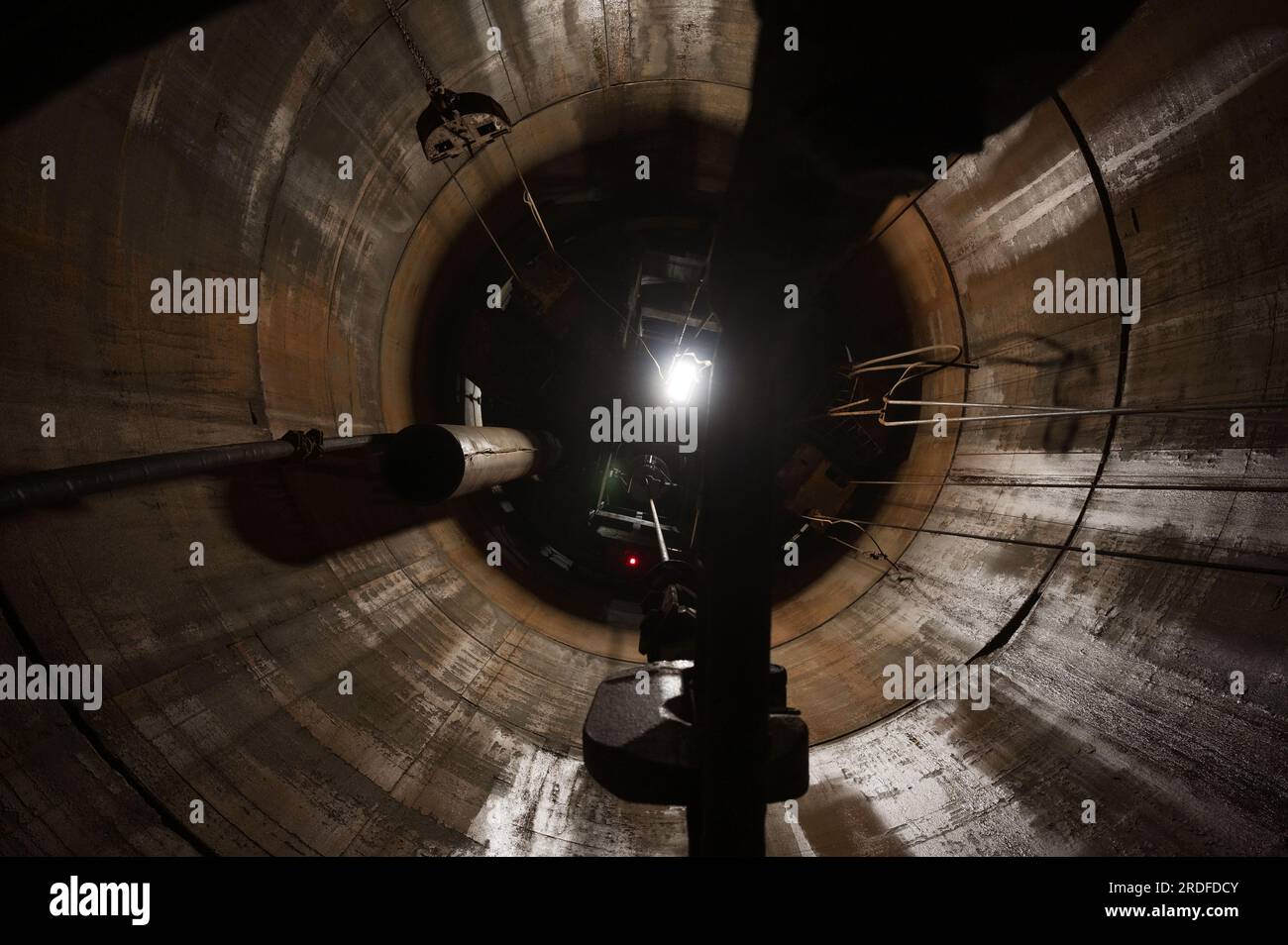 Mining shaft from concrete in copper mine Stock Photo - Alamy