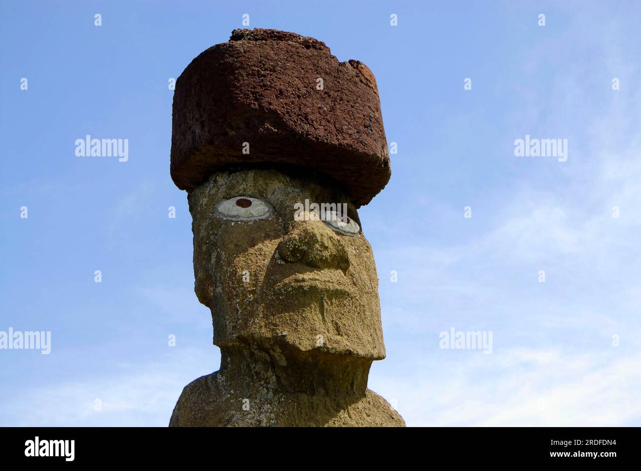 Moai stone sculpture (Roa (fish) ) Hanga, Rapa Nui, Easter Island ...
