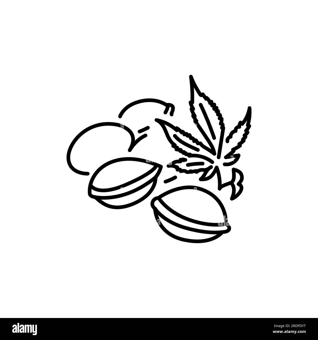 Marijuana seeds black line icon. Narcotic substance. Alternative to ...