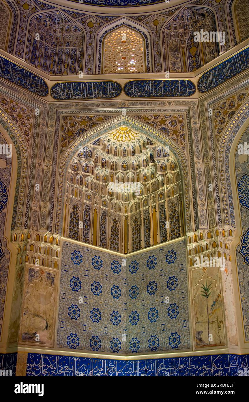Mural, Mausoleum Shirin Bika Aka, City of the Dead Shah-e-Sende ...