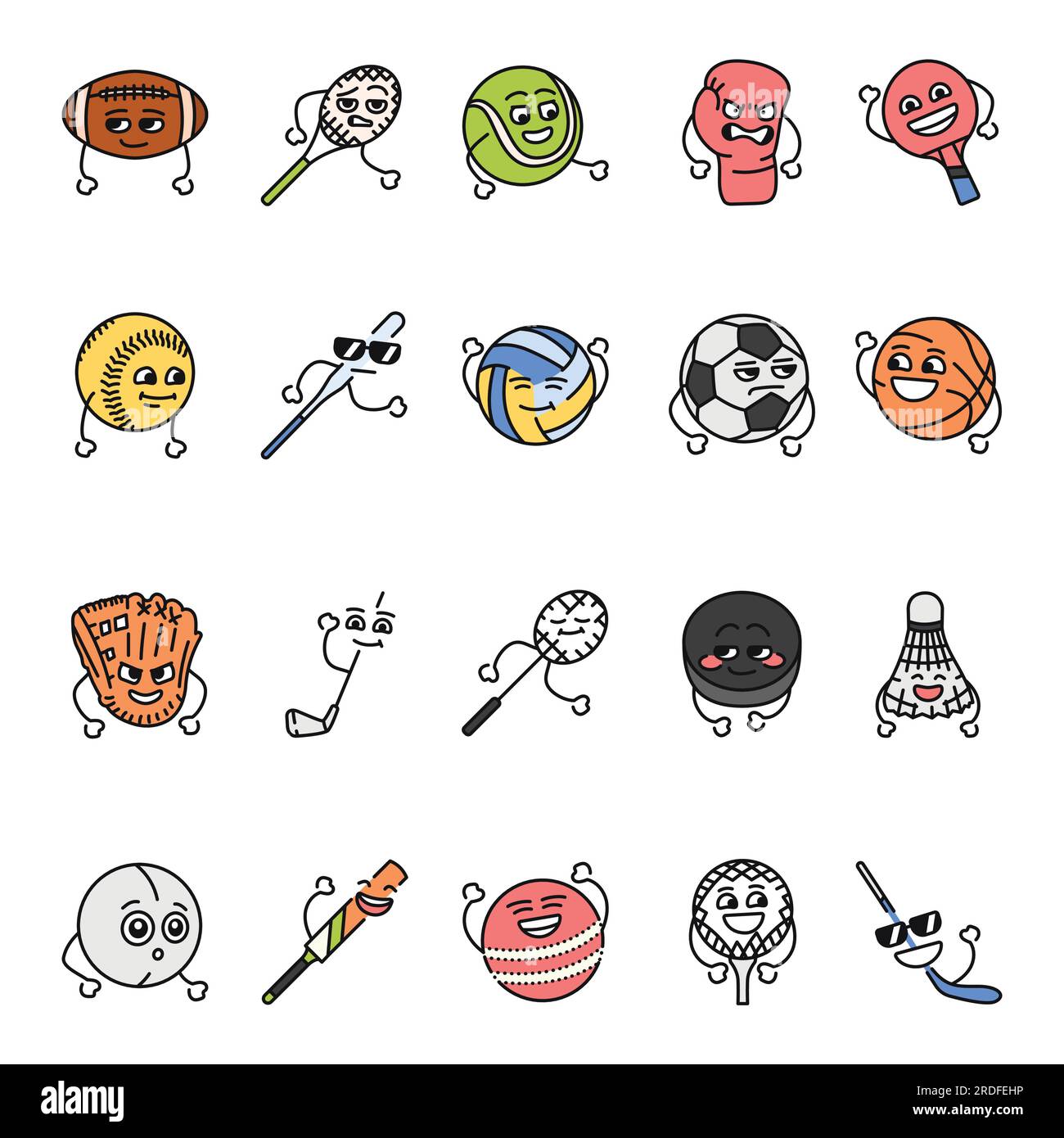 Tennis Funny Face Stock Vector Images Alamy