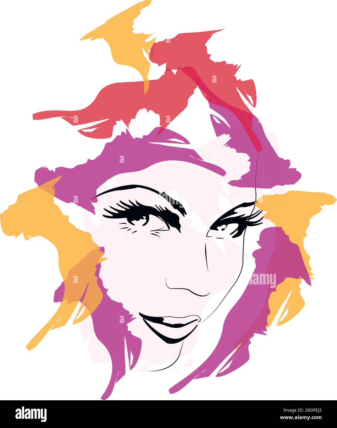 Pleasant face Stock Vector Images - Alamy