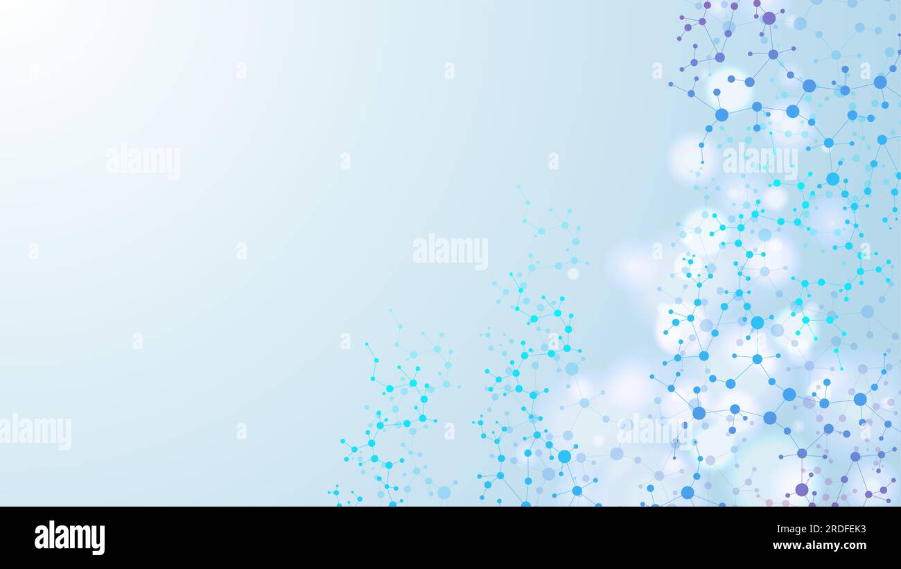 Modern health care abstract background with lines, dots and hexagons ...