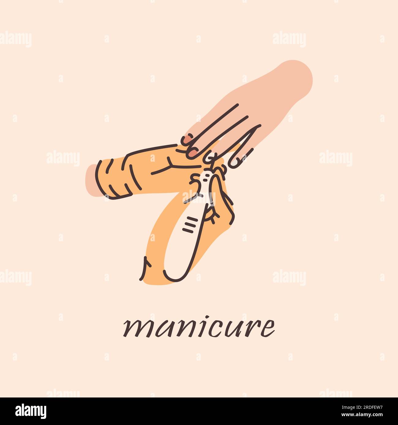 Polish with nail file Stock Vector Images - Alamy