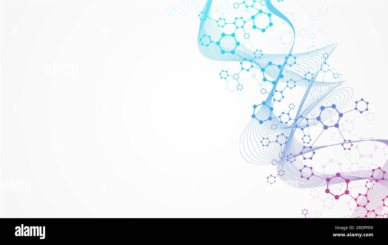 Modern Abstract Molecules Structure For Science Or Medical Background