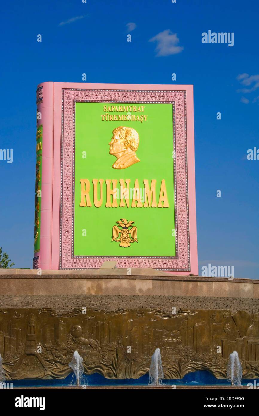 Model of the Ruhnama book, Ashgabat, Turkmenistan Stock Photo - Alamy