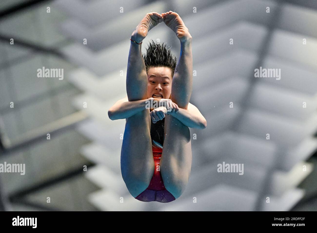 Fukuoka, Japan. 21st July, 2023. Yiwen Chen of China competes in the 3m ...