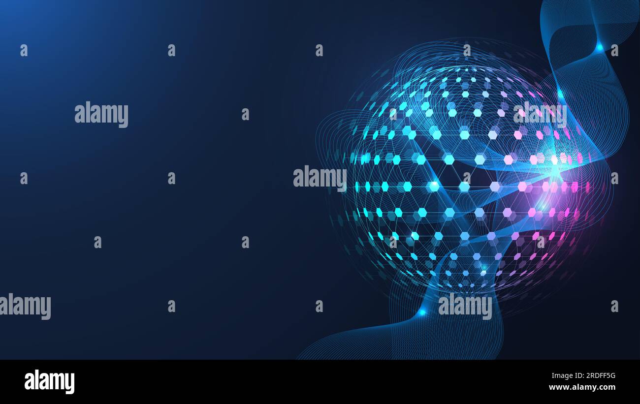 Quantum computing. Quantum processing. Artificial intelligence quantum computer technology ...