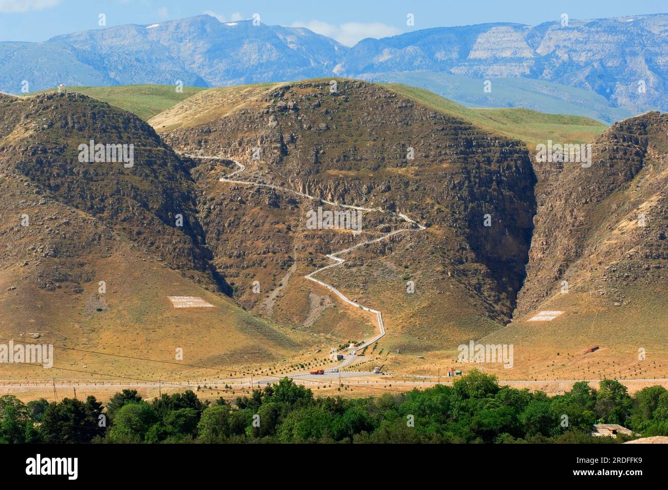 Kopet Dag Mountains, View from Nisa, Ashgabat, Turkmenistan, Asgabat ...