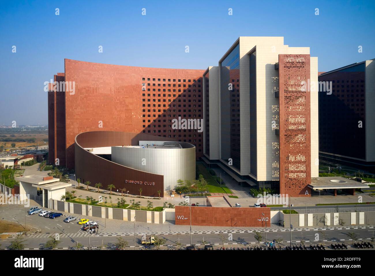 Aerial view with street. Surat Diamond Bourse, Surat, India. Architect ...