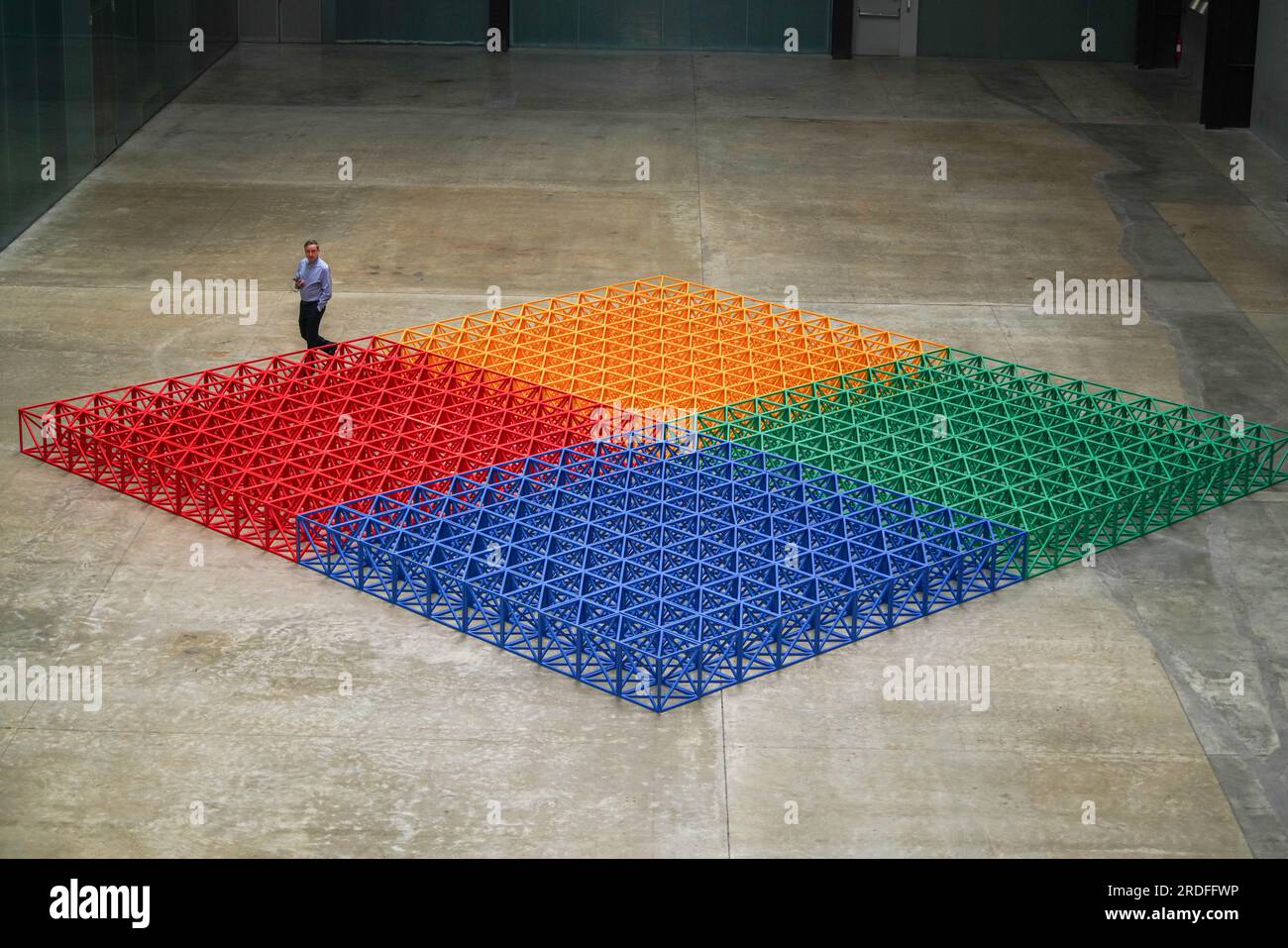 London UK. 21 July 2023 Zero to Infinity, large interactive sculpture ...