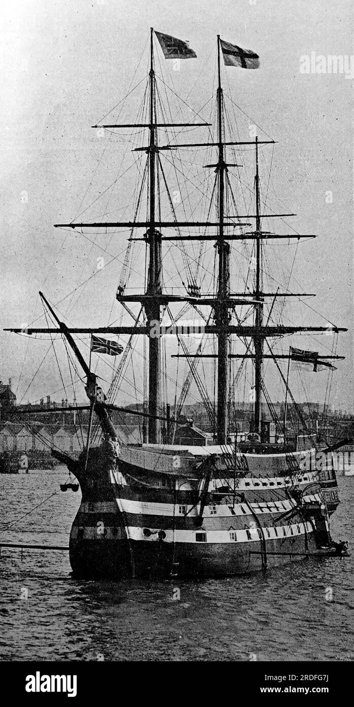 H.M.S. Victory, Nelson’s flagship. From a collection of printed ...