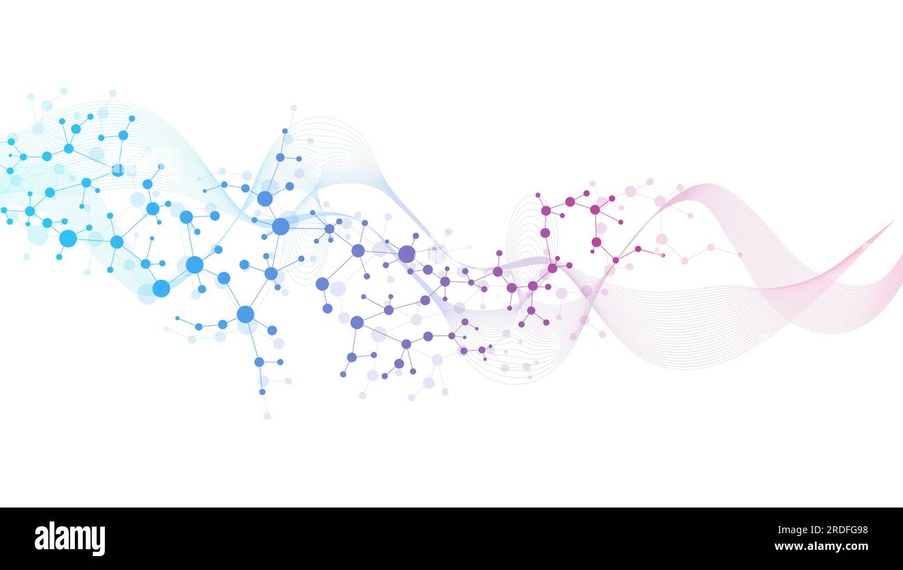 Modern abstract molecules structure for science or medical background ...