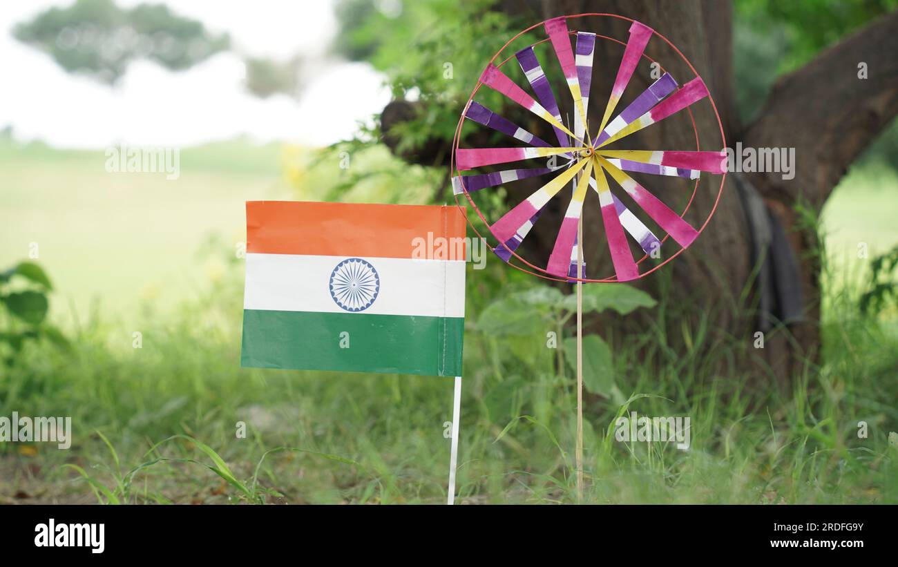 The Indian flag is elegant, with three colors and a circle in the ...