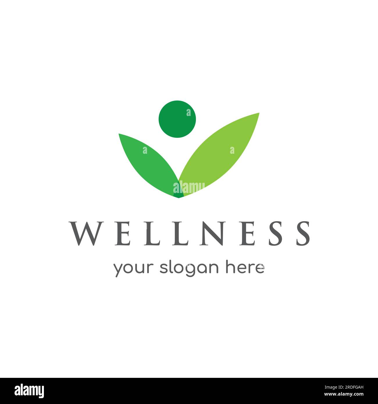 Wellness natural abstract logo design with unique natural person and ...