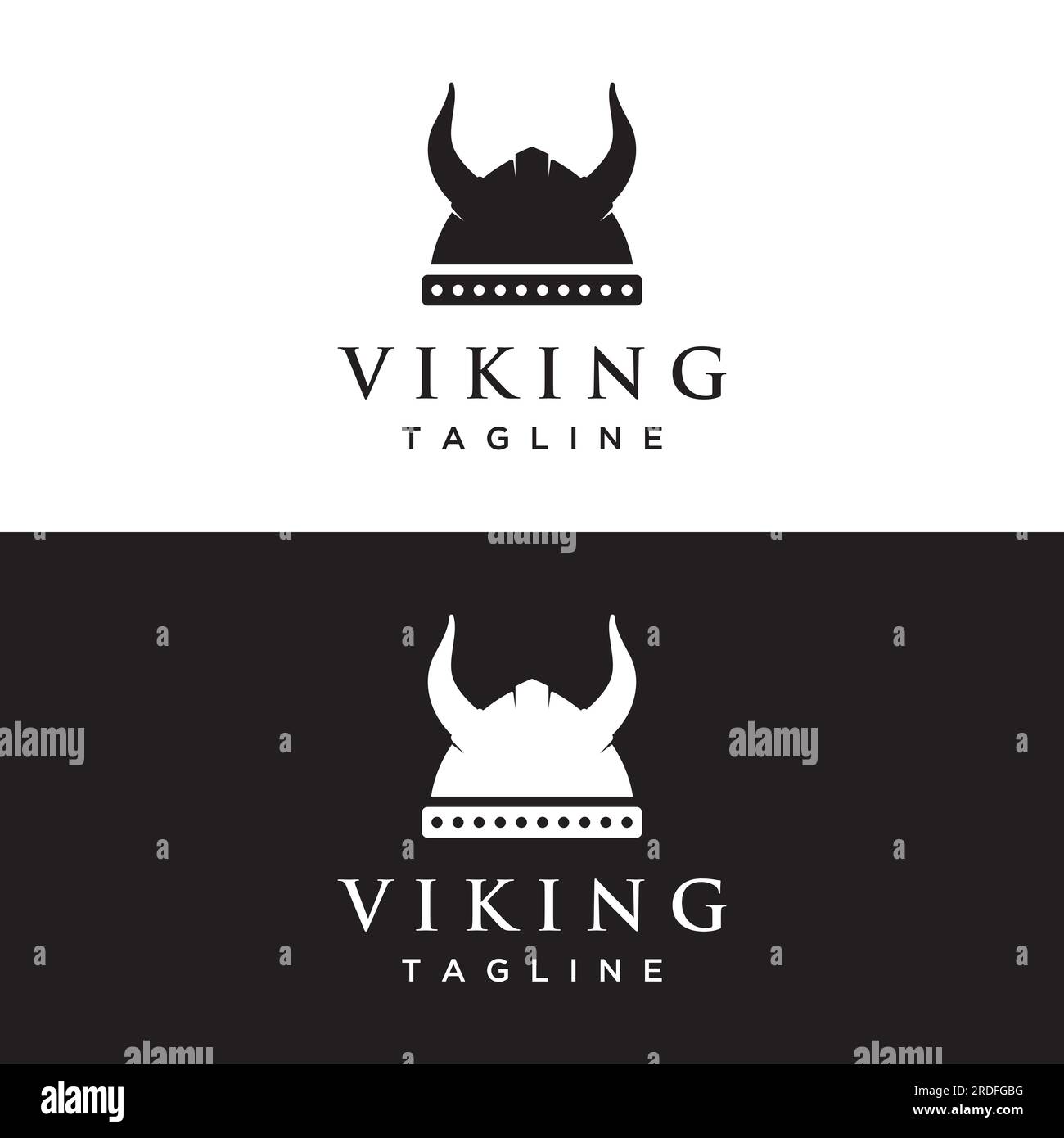Viking warrior helmet logo with simple horned helmet Stock Vector Image ...