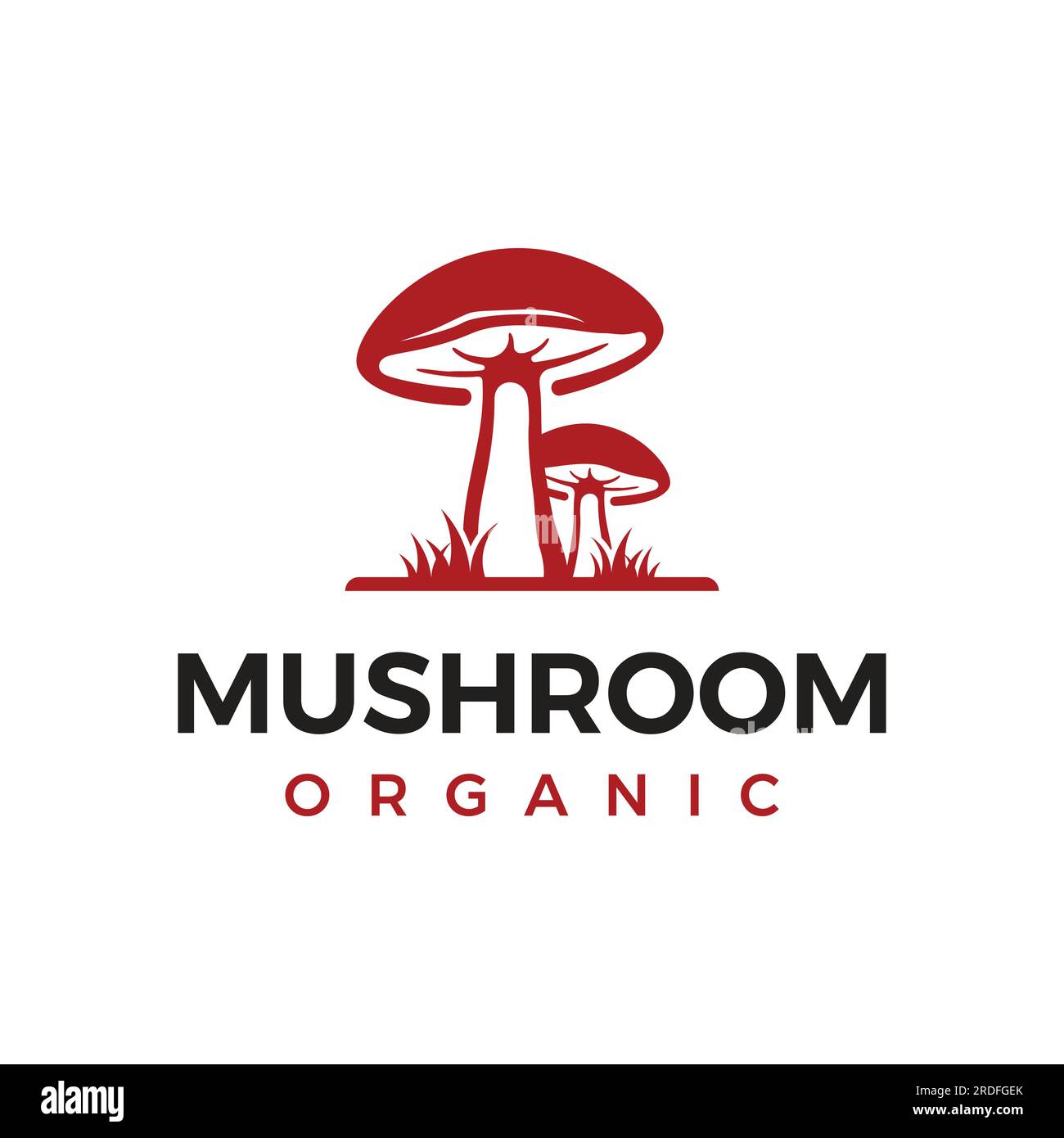 Unique organic mushroom farm creative logo design with modern concept ...