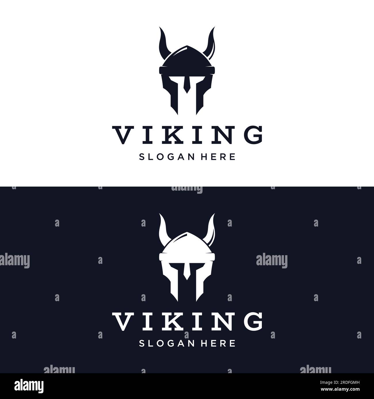 Viking warrior helmet logo with simple horned helmet Stock Vector Image ...