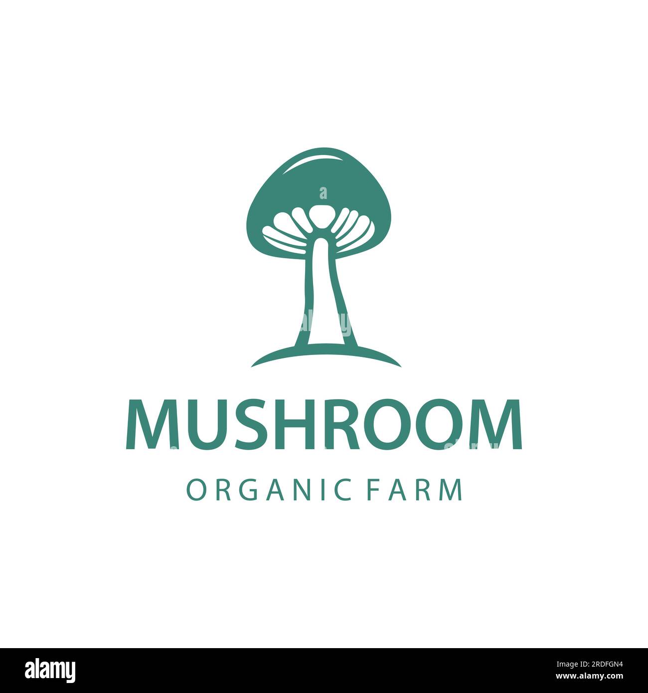 Unique organic mushroom farm creative logo design with modern concept ...
