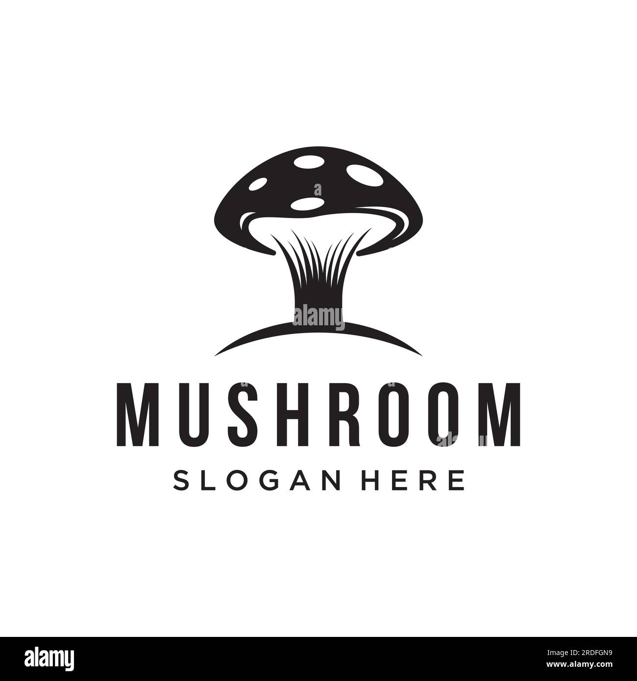 Unique organic mushroom farm creative logo design with modern concept ...