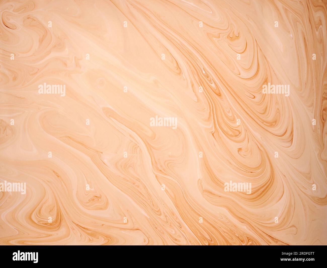Abstract background of brown emulsion paint. Waves, wavy lines, ragged ...