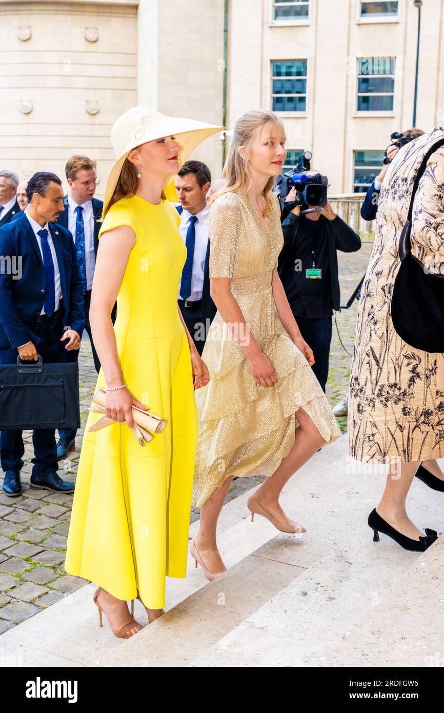 Brussels, Belgium. 21st July, 2023. Princess Elisabeth and Princess ...