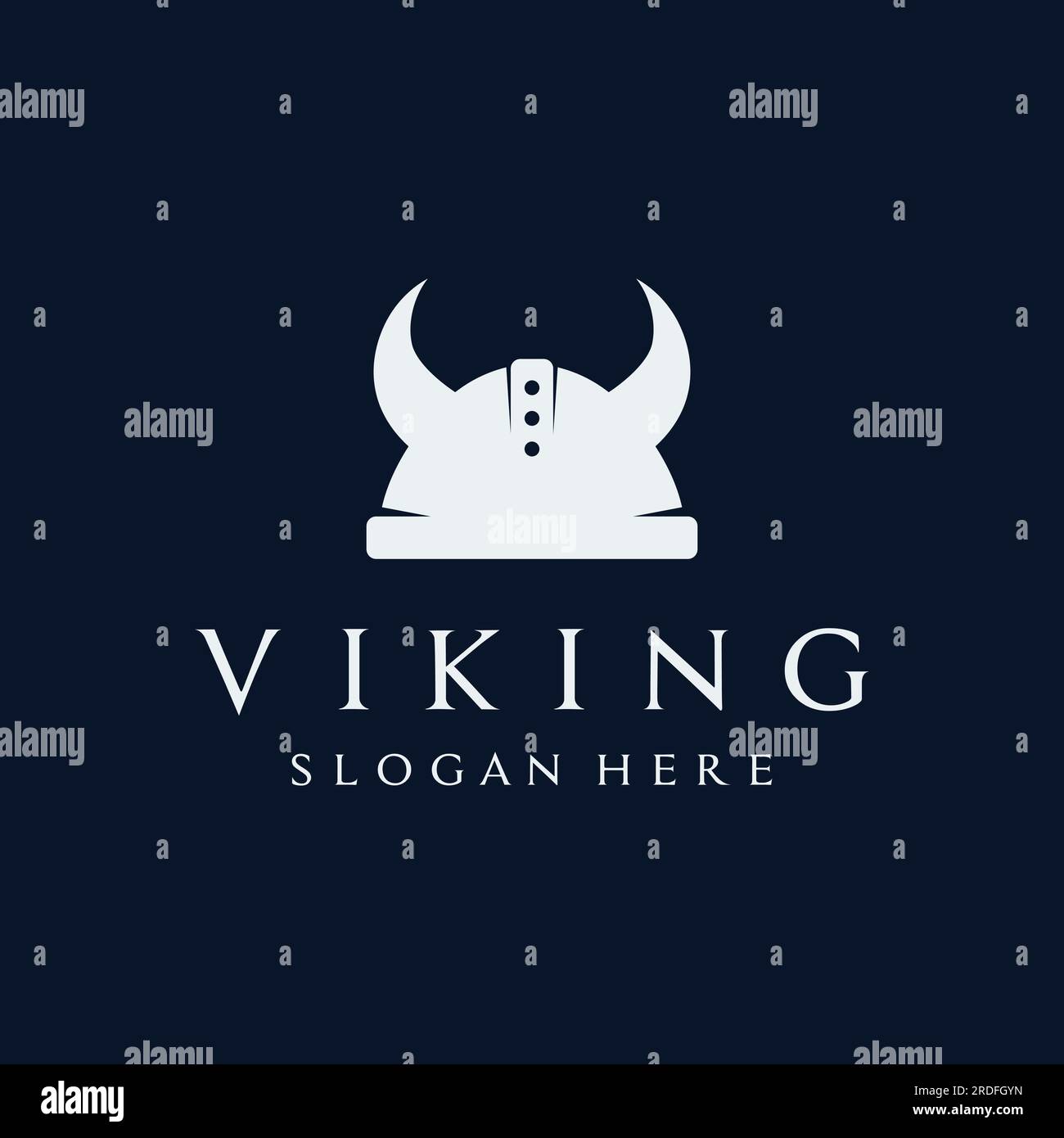 Viking warrior helmet logo with simple horned helmet Stock Vector Image ...