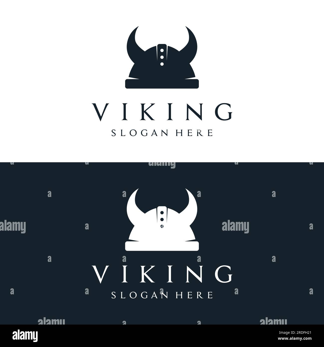 Viking warrior helmet logo with simple horned helmet Stock Vector Image ...