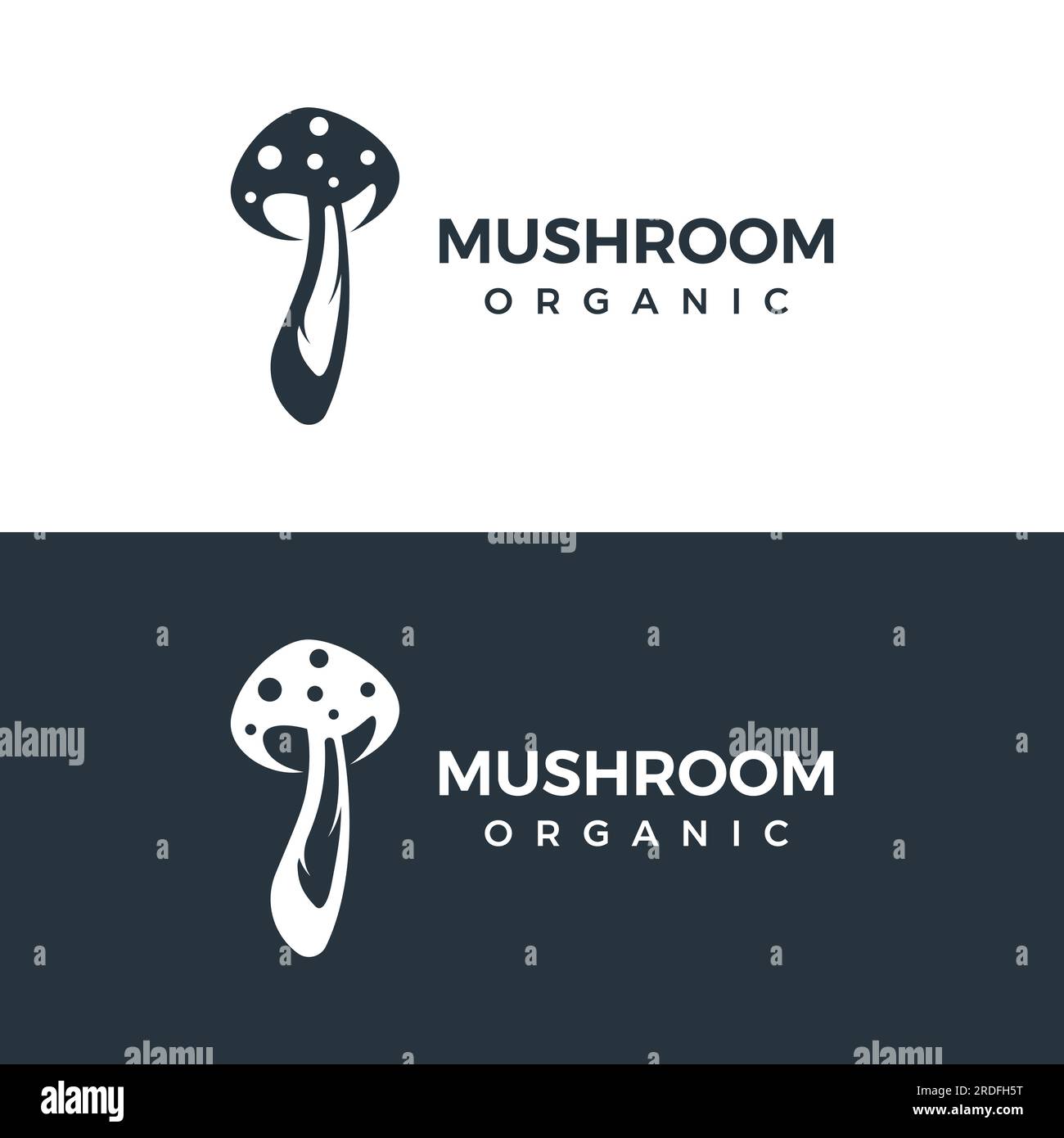 Unique organic mushroom farm creative logo design with modern concept ...