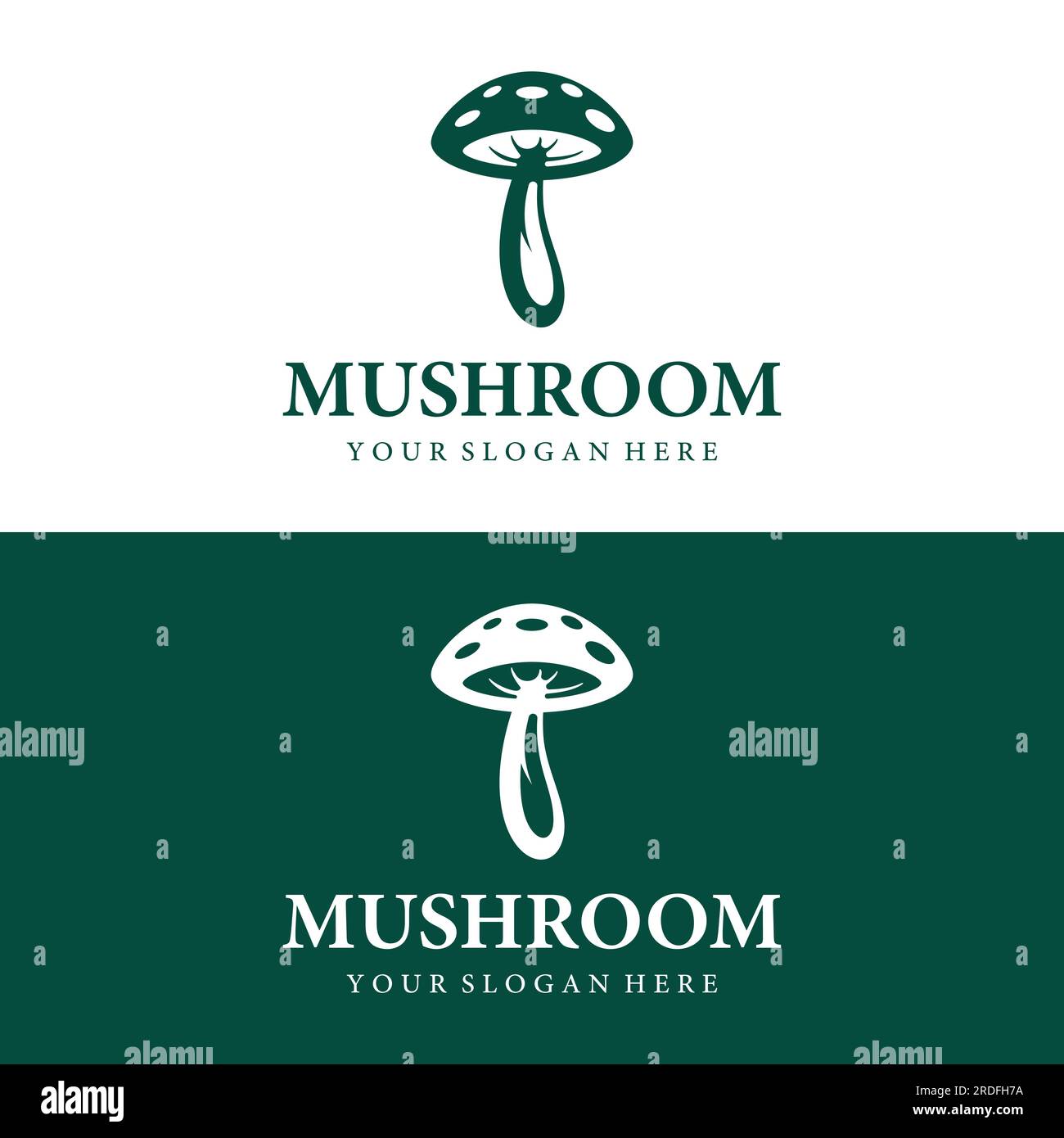 Unique organic mushroom farm creative logo design with modern concept ...