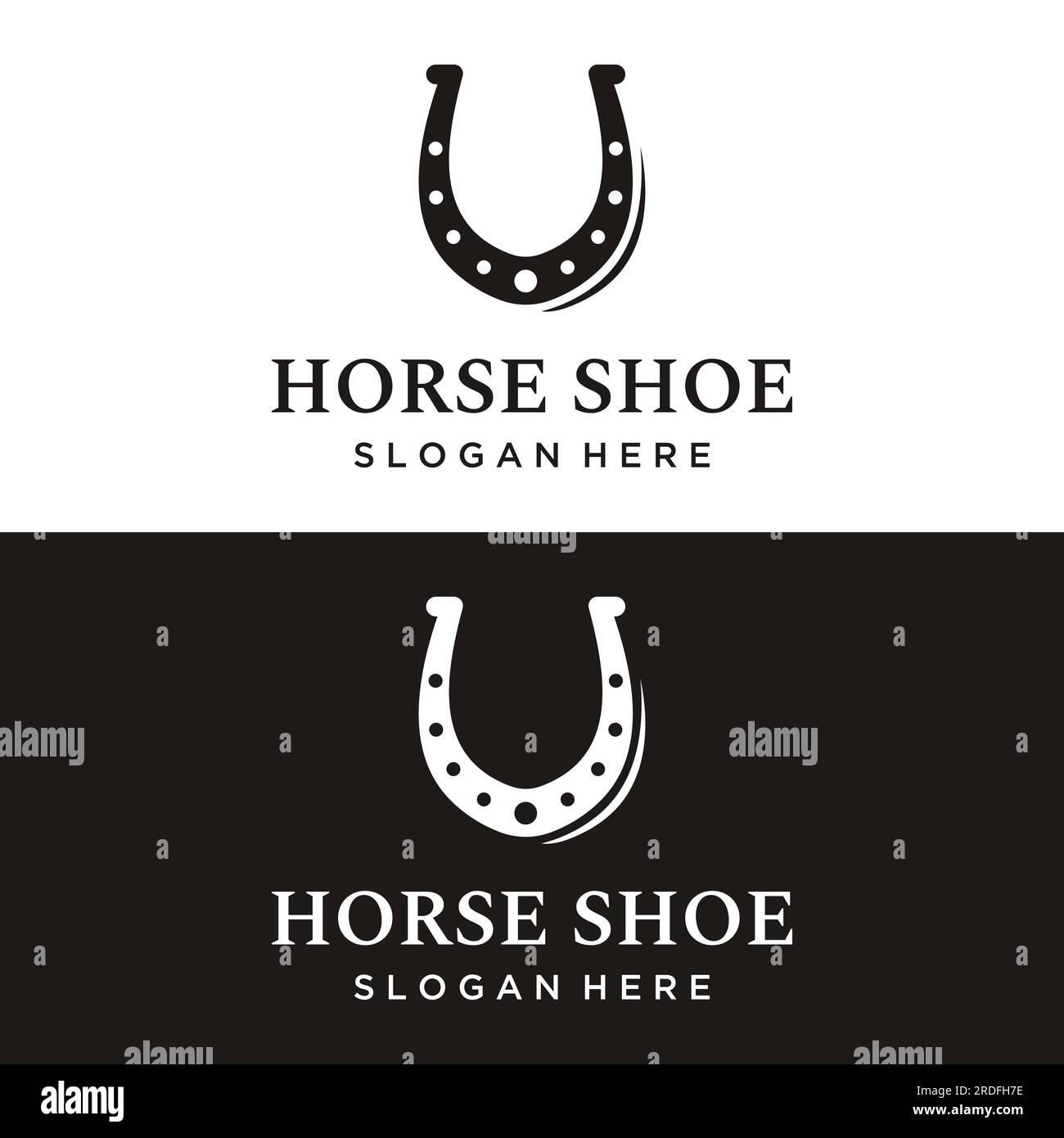 Retro horseshoe logo for ranch, cowboy,badge. which is isolated on the ...