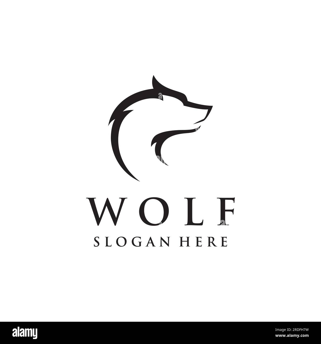 Night wolf abstract Logo design simple isolated background.Vector ...