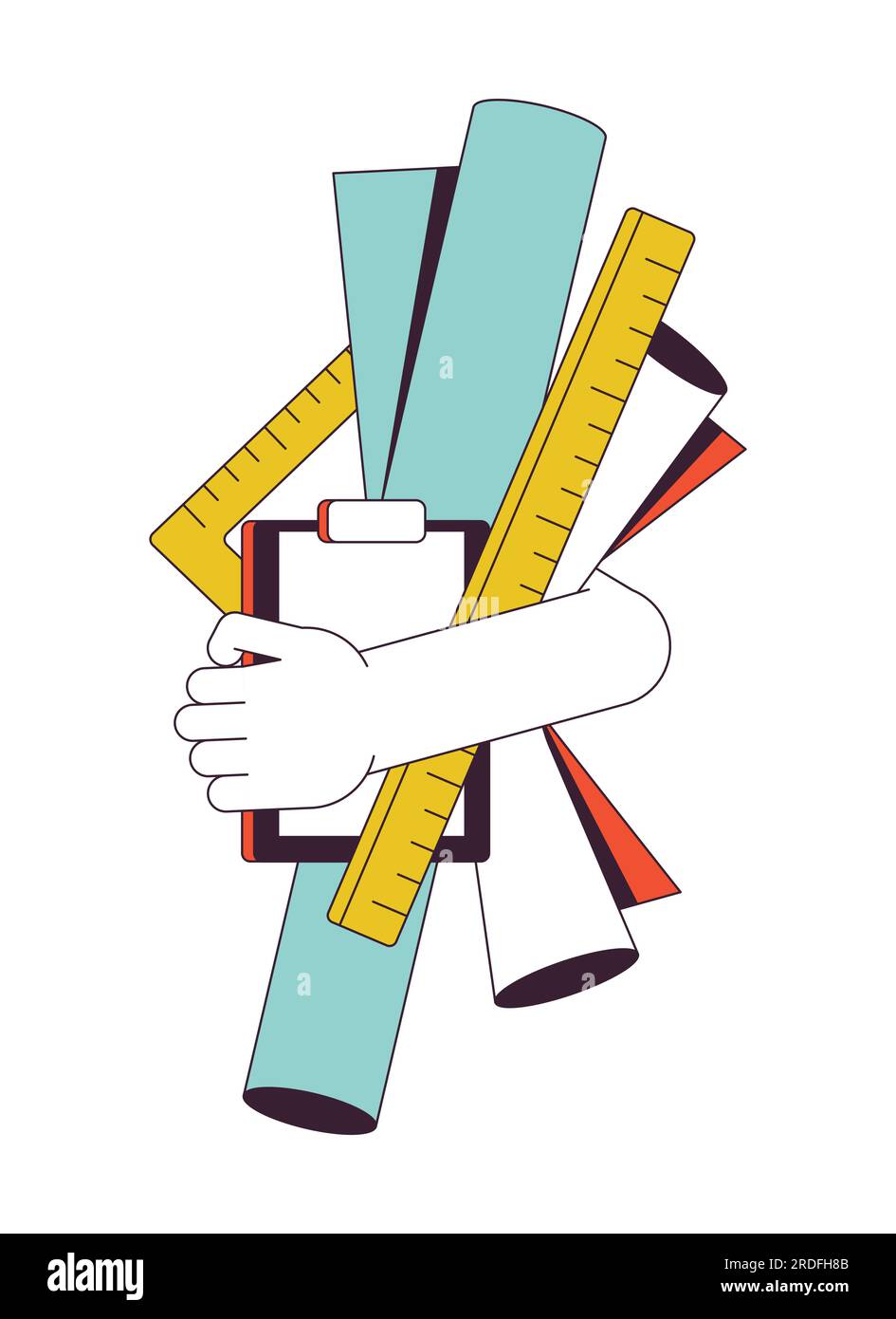 Scrolls engineering drawings Stock Vector Images - Alamy