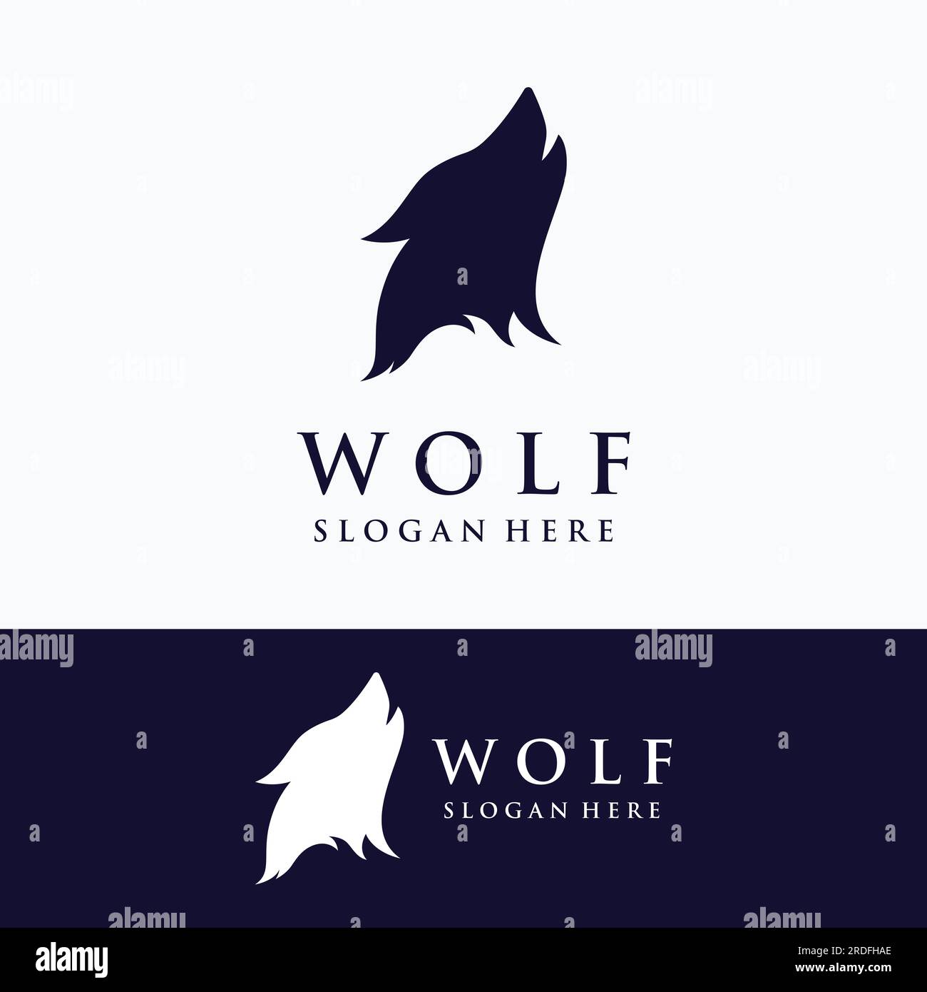 Night wolf abstract Logo design simple isolated background.Vector ...