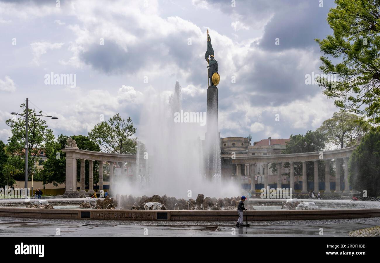 High-beam fountain, monument in honour of the soldiers of the Soviet ...