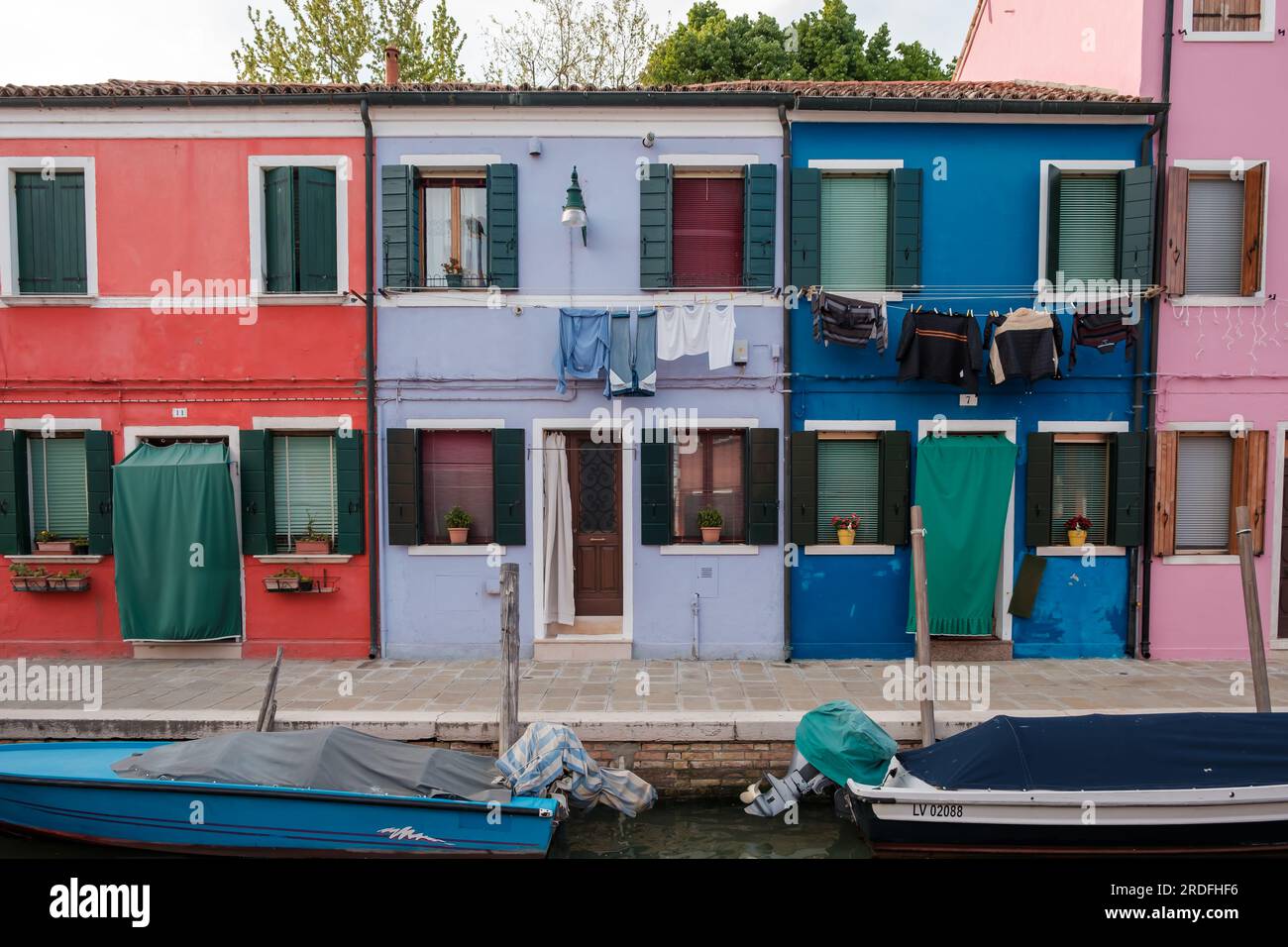 Burano, Italy - April 27, 2019 : Burano island in the Venetian lagoon ...