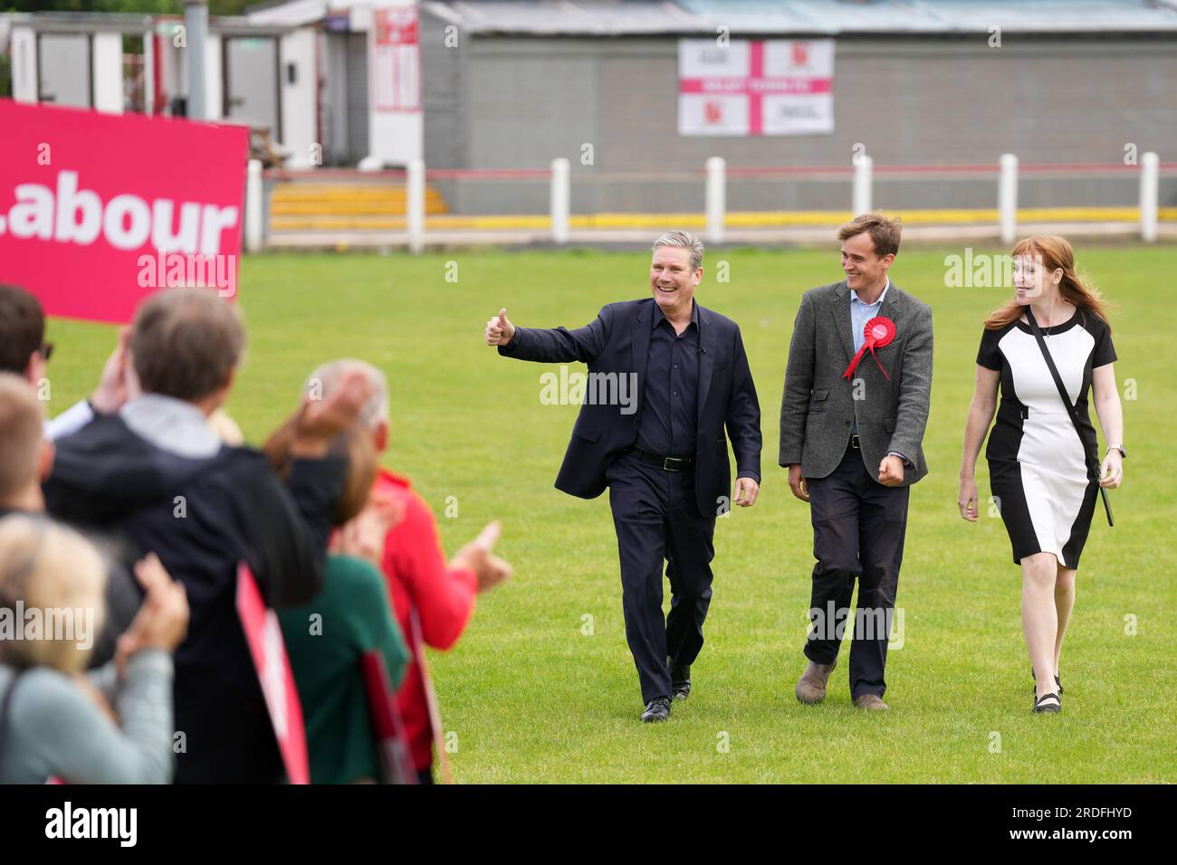 Newly elected Labour MP Keir Mather (centre), with Labour leader Sir ...