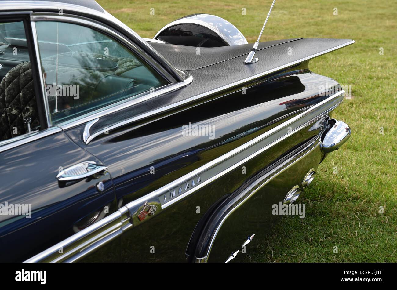 1959 Vintage Chevrolet with rear wing and spare wheel Stock Photo - Alamy