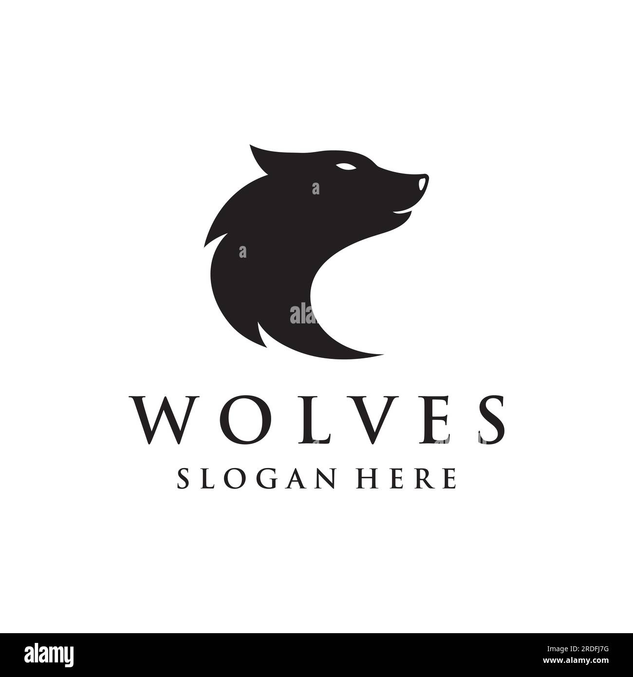 Night wolf abstract Logo design simple isolated background.Vector ...