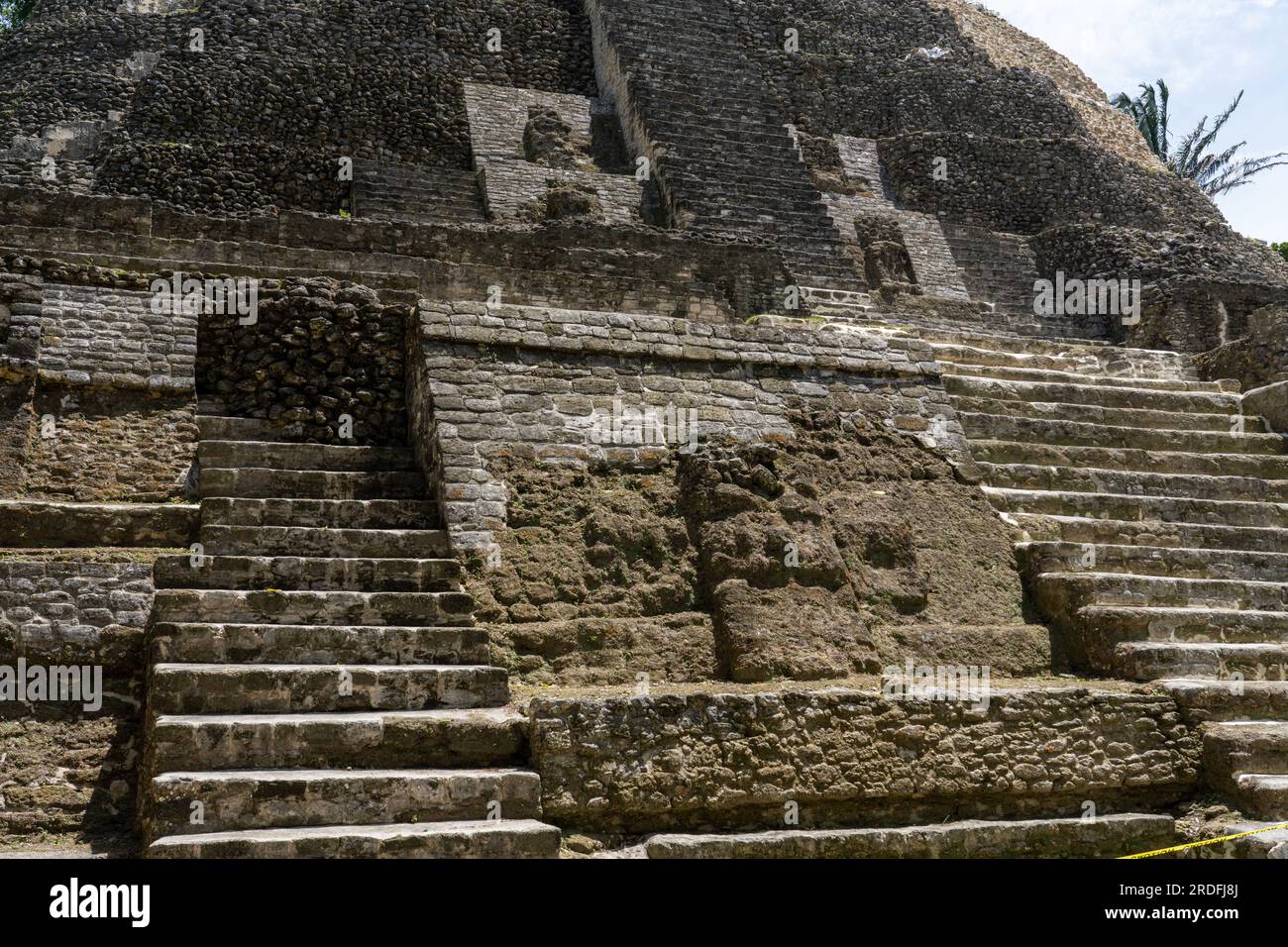 Bas relief sculptures on the front of the High Temple in the ruins of a ...