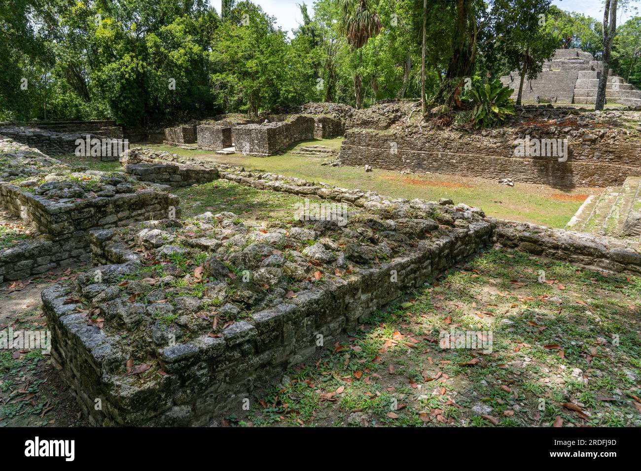 A small plaza in the residential complex for the elite in the Mayan ...