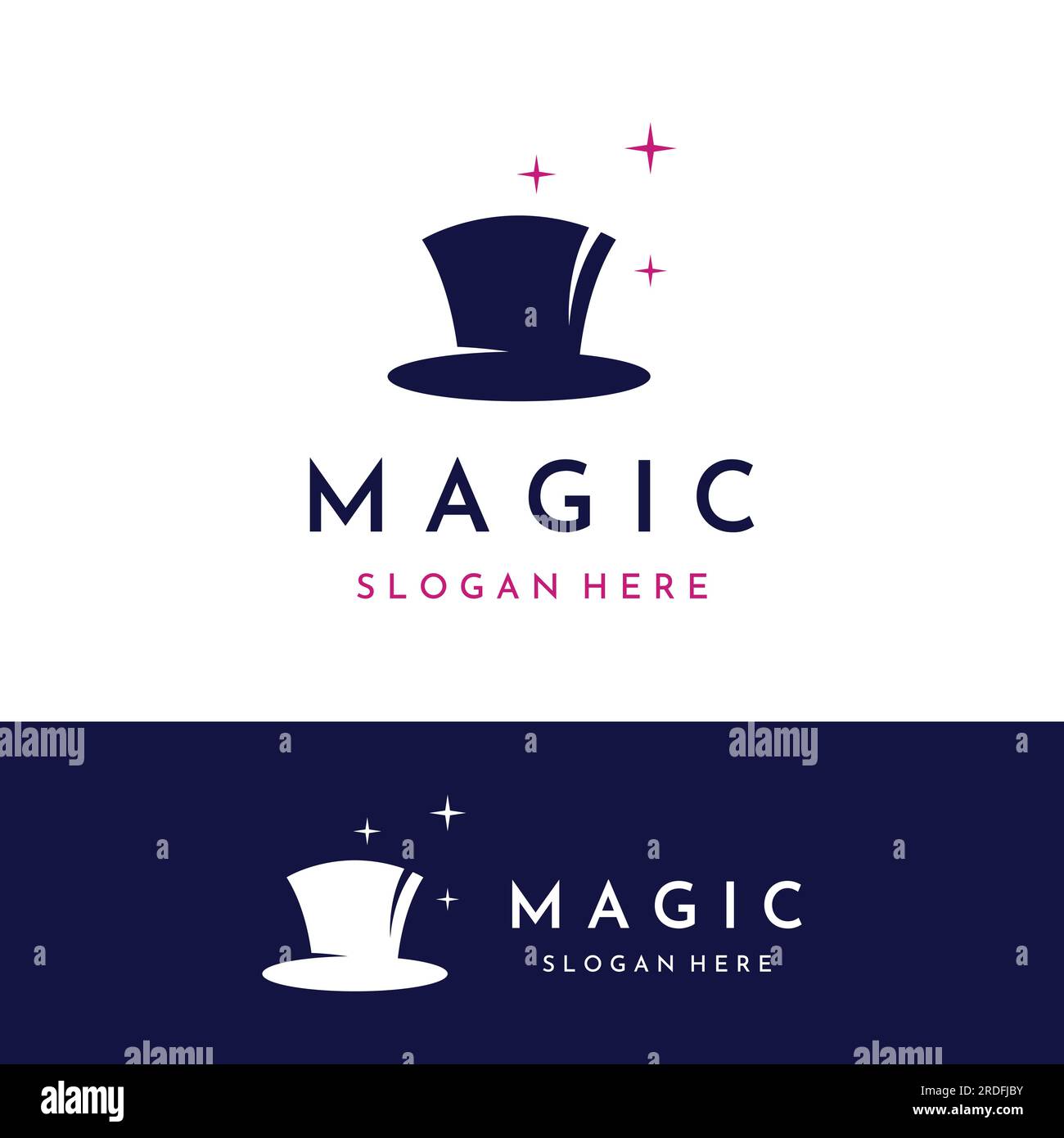 Simple magician hat with star sign logo design with creative idea Stock ...